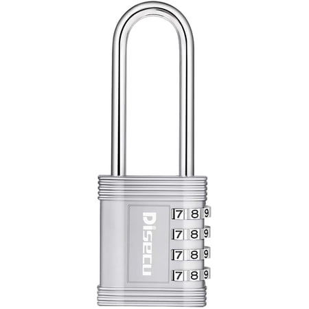Disecu 2.7 Inch Long Shackle 4 Digit Combination Lock and Outdoor ...