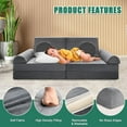 Lilypelle Kids Sofa Furniture: Modular, 10-pcs Convertible Foam Couch ...