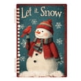 A Bird on Snowman Hand Christmas Notebook Detachable Coil Notebook ...
