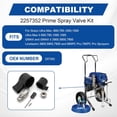 RVKXHD 257352 Prime Spray Valve, Drain Valve for Graco 695 795 3900 ...
