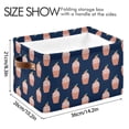 1-Pack Square Closet Organizers with Handles Open Basket Bins Peach Ice ...