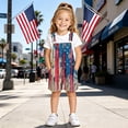 Afdoent 4Th Of July Kids Overalls Girls Independence Day Print ...