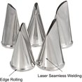QUTETN 5 Pieces Flower Rose Piping Tips Set - Stainless Steel Piping ...
