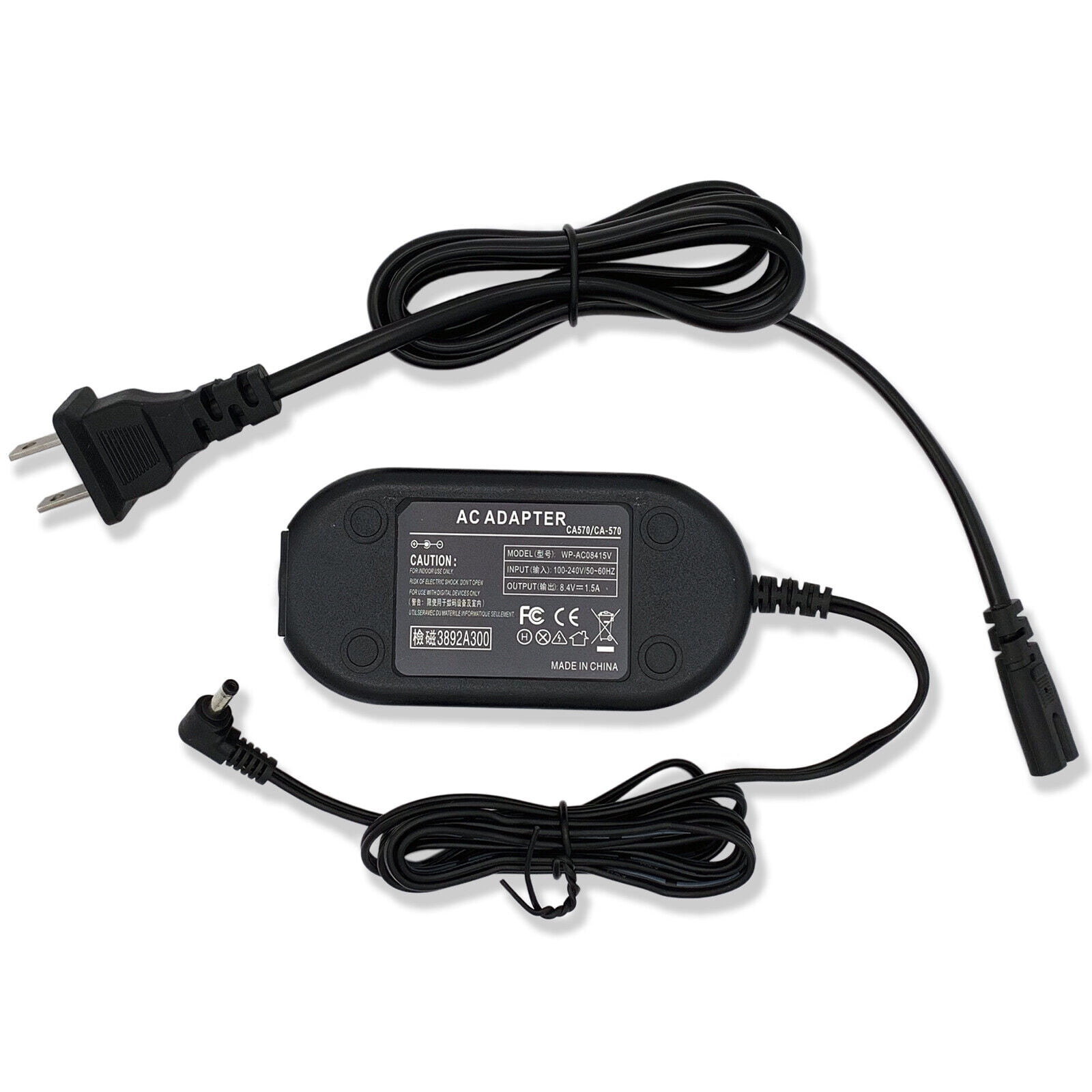 AC Adapter Power for Canon VIXIA HF10 HF11 HF20 HF100 HF200 HV10 HV20 ...