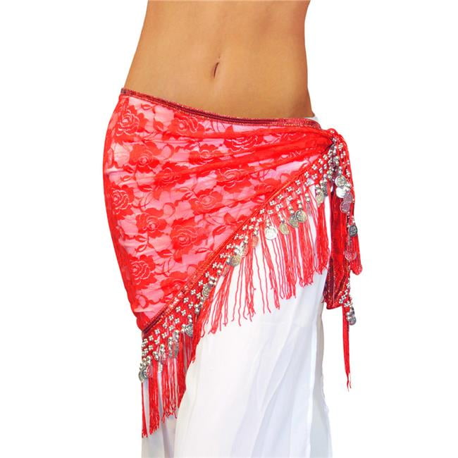 Western Fashion 2091-RD-S Coin Sash with Stretch Fabric, Red & Silver ...