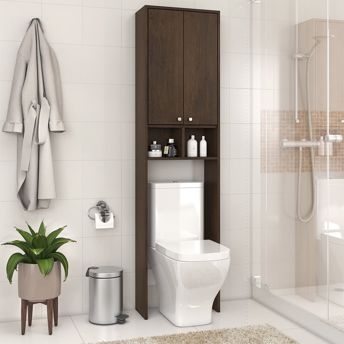 MOBI Mueble Organizador para Baño Modelo Bermejo color Rustico | Bodega ...