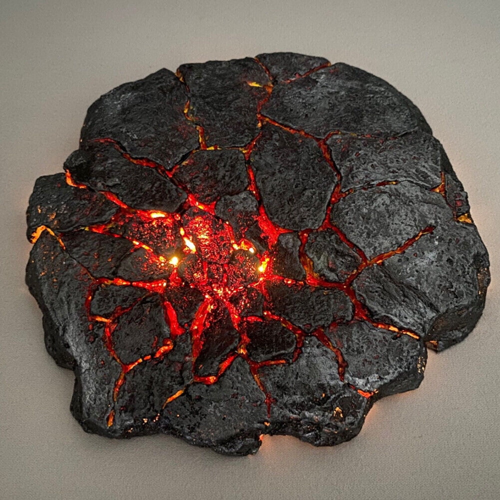 Anime Model Magma Crack LED Light Figure Battle Scene Platform Base for ...