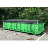 12' x 20', 18oz Vinyl Roll-Off Dumpster Tarp, Waterproof, container ...