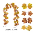 Autumn Fall Artificial Maple Leaf Wreath for Thanksgiving Home Decor ...