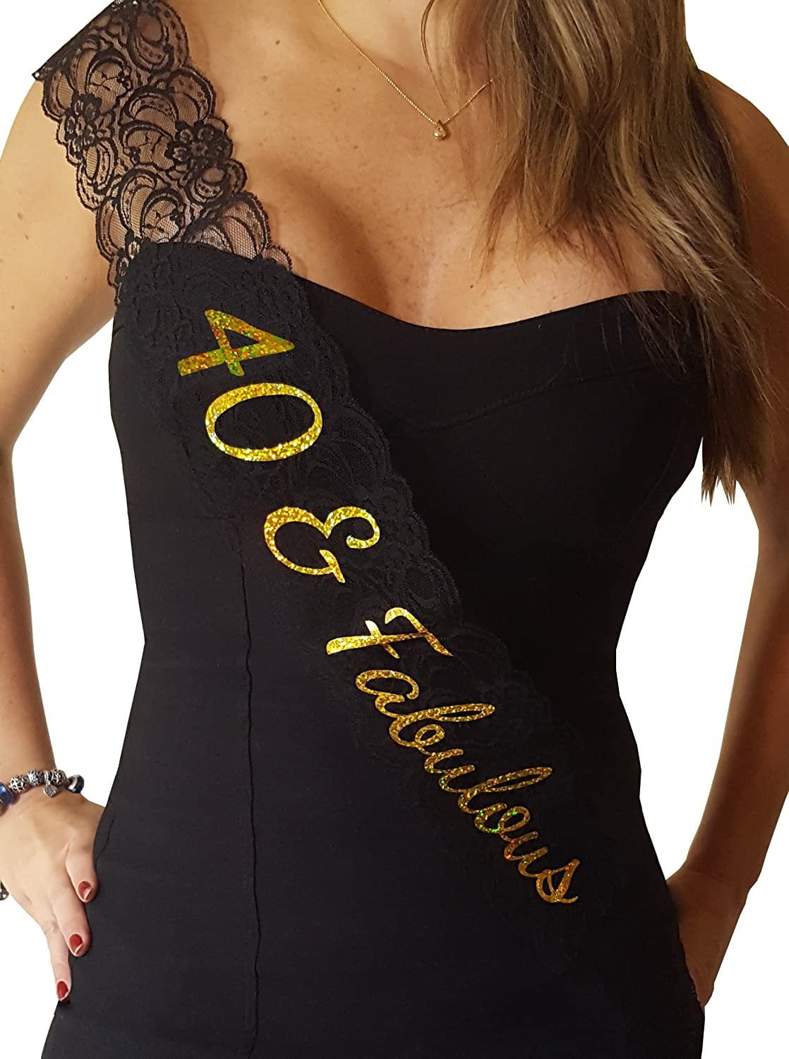 40 & Fabulous Lace Sash - 40th Birthday Sash - Great Birthday ...