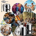 101.5oz Ice Buckets for Parties, with Tong, Stainless Steel Double-Wall ...