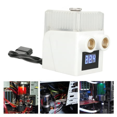 Computer Cooler Pump, Temperature Display 450L/H Transparent Design 12V ...