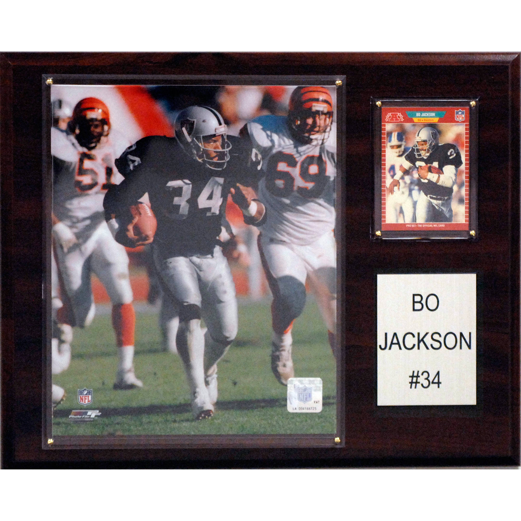Oakland Raiders Bo Jackson Player Plaque Collectibles Art ...
