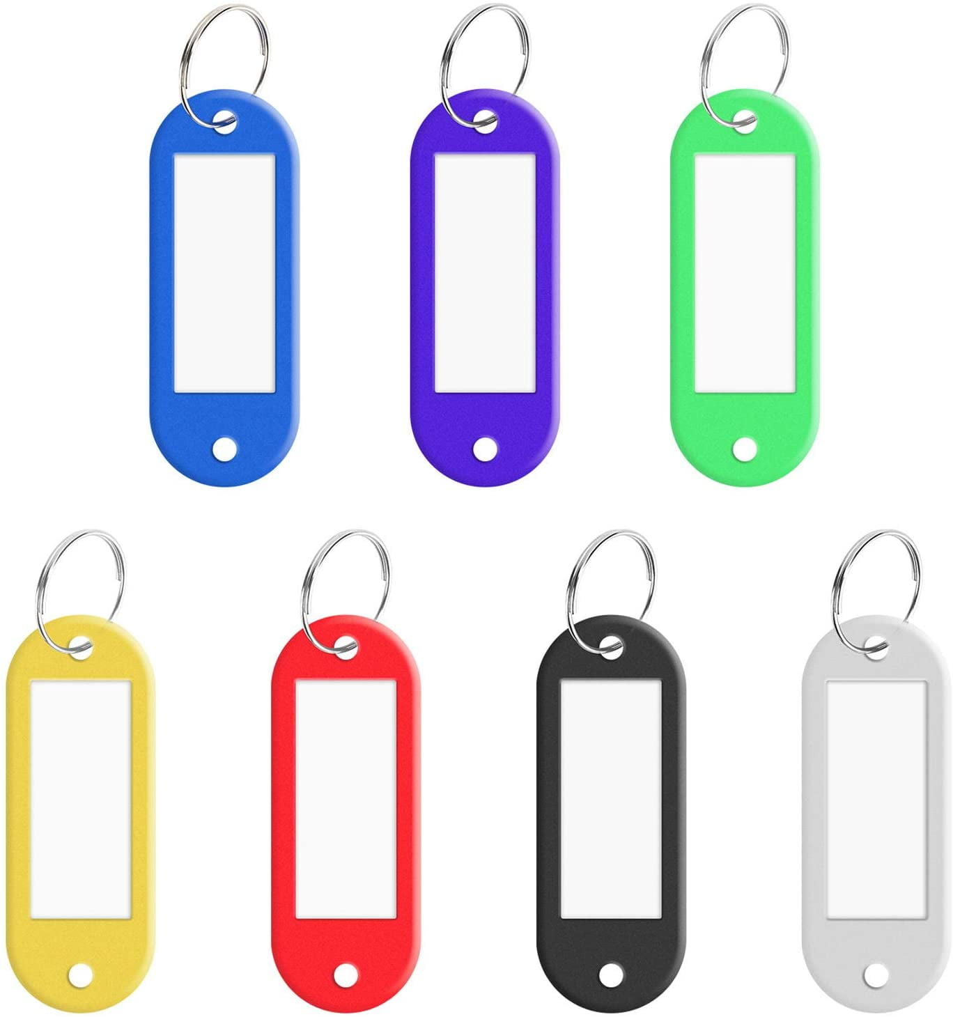 28 Pcs Key Tags, Multicolored Plastic Key Labels Tags with Split Ring ...