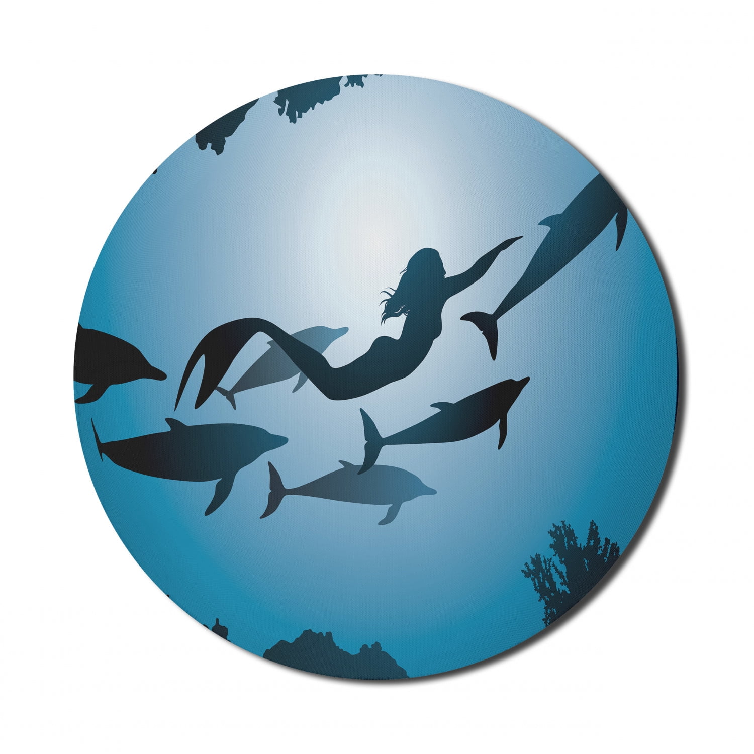 Underwater Mouse Pad for Computers, Mermaid and Dolphins Underwater ...