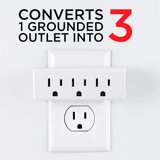 GE 3-AC Grounded Tap, White, 3 Pack, Electrical Outlets – 47884 ...