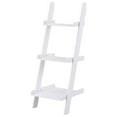 Gymax 3 Tier Book Shelf Leaning Wall Ladder Storage Rack Display ...
