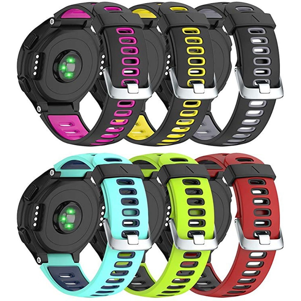 Silicone Compatible Bands Replacement for Garmin Forerunner 235 220 230 ...