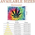 Colorful Tie-Dye Leaf Wall Tapestry 90×70 Inch Psychedelic Room Decor ...