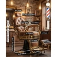 Vintage Barber Chair with Gold Cast Aluminum Heavy Duty Hydraulic ...