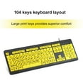 MsOrange Wired USB Large Print Computer Keyboard for Low Vision Users ...