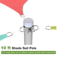 10 Ft String Light Pole Outdoor Metal Pole Aluminum with Side Hooks ...