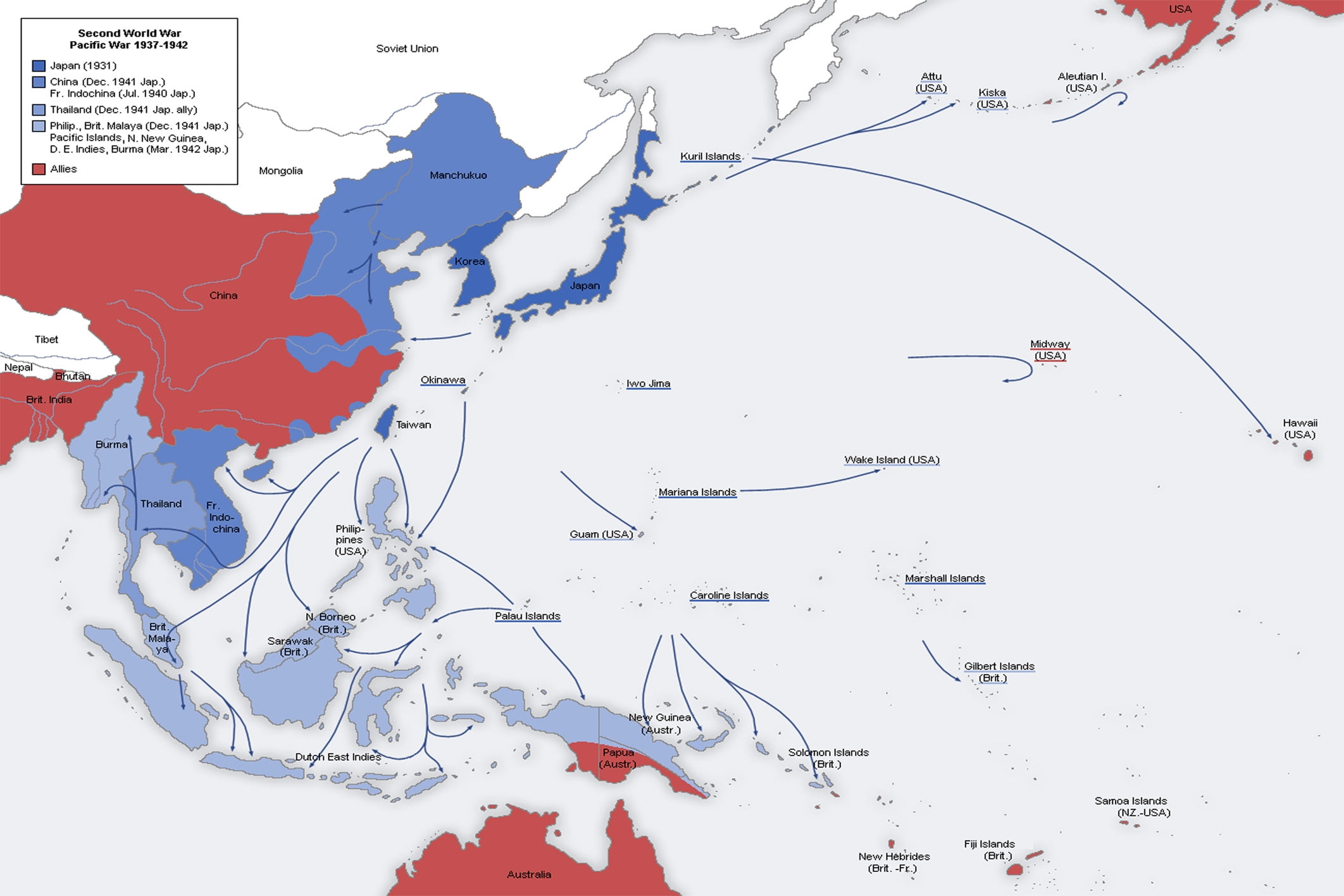 24x36 gallery poster, Map of Japanese military advances through mid ...