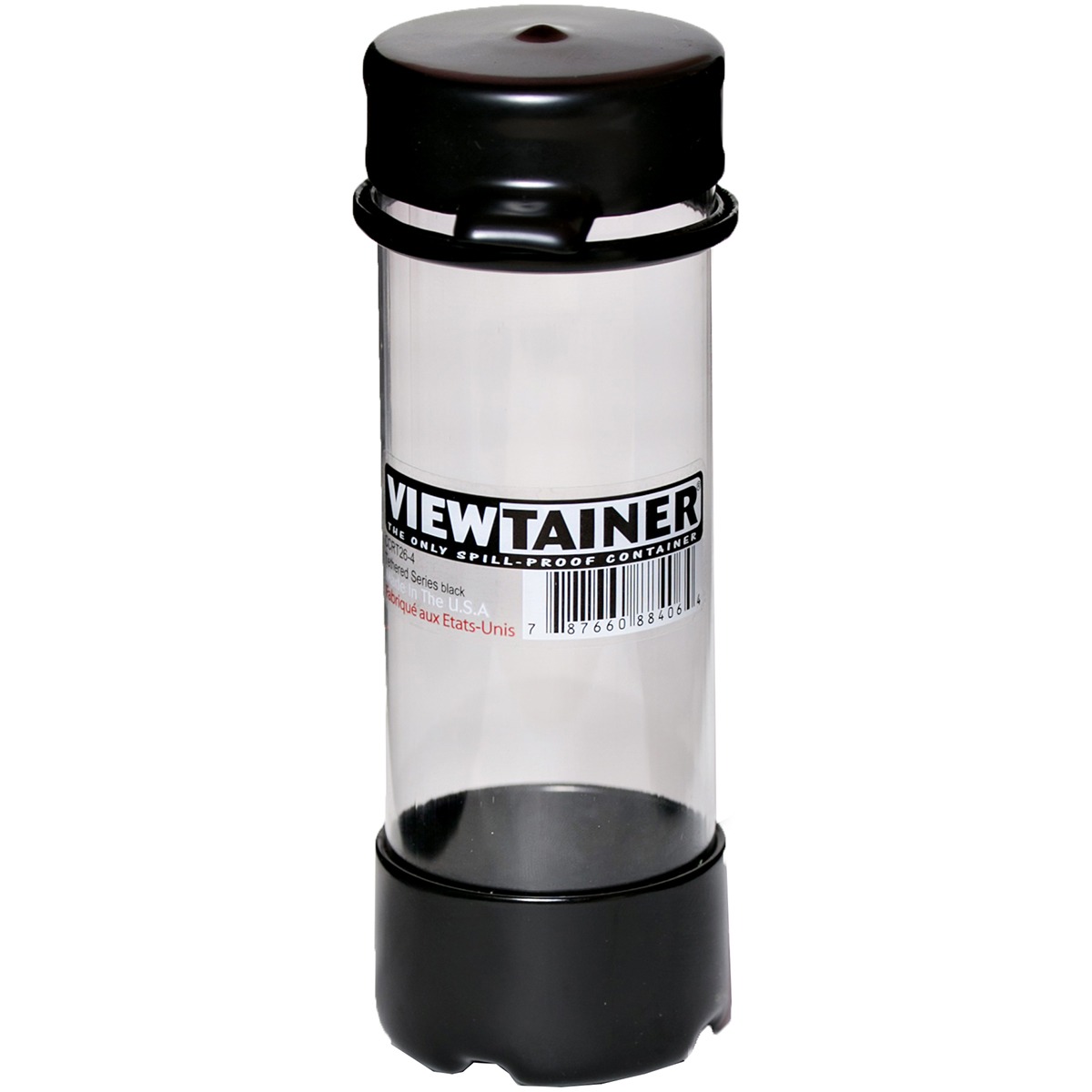 Viewtainer Tethered Cap Storage Container 2"X6"-Black - Walmart.com