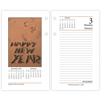 AT-A-GLANCE-1PK Photographic Desk Calendar Refill, Nature Photography ...