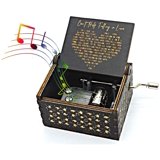 Music Box, Antique Engraved Musical Boxes Case for Love One Wooden ...