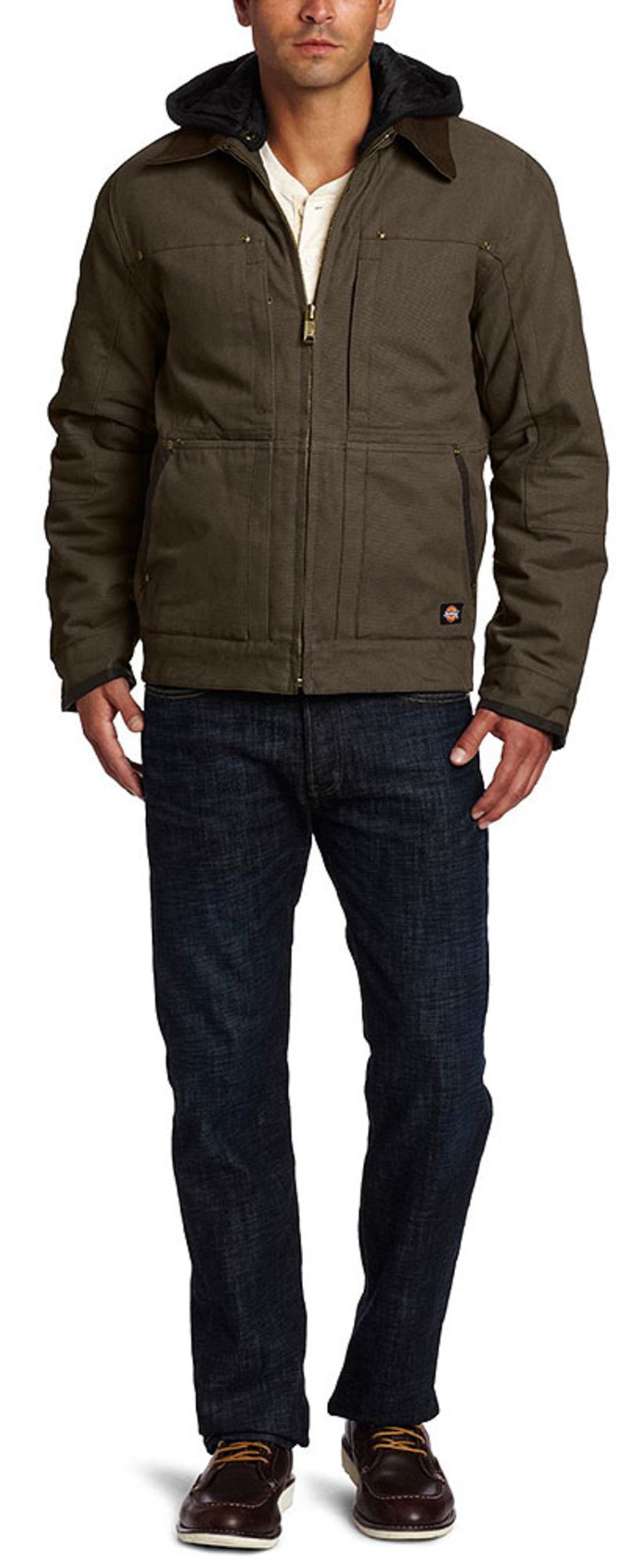 Dickies Men's Sanded Duck Hooded Jacket OLIVE 3X REG - Walmart.com