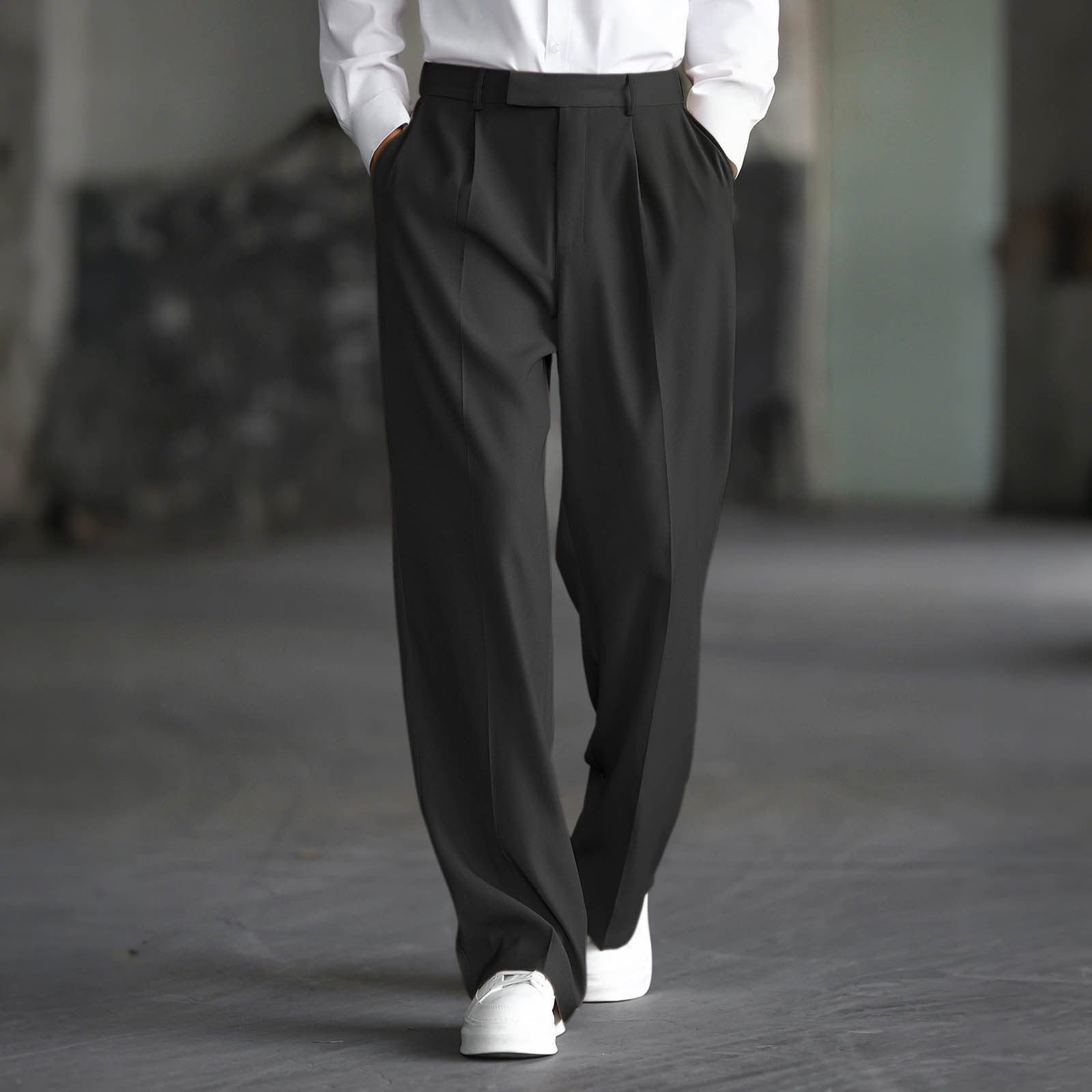 Click here for Kalauyu Mens Pleated High Waist Wide Leg Dress Pan... prices