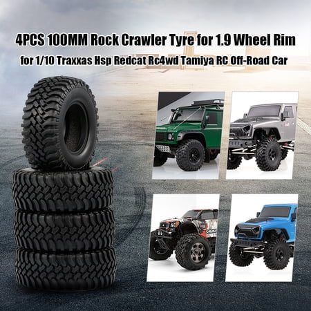 4PCS 100MM Rock Crawler Tyre for 1.9 Inch Wheel Rim1/10 Traxxas HSP ...
