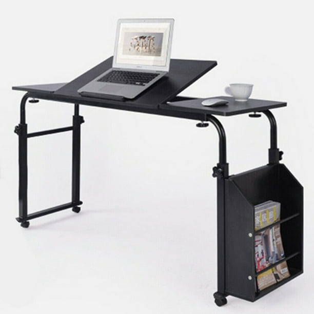 Fichiouy Laptop Stand Desk Cart Mobile bed Side Table Height Adjustable ...