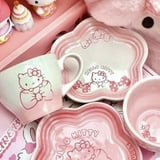 Sanrio Ceramic Hello kitty Joint Coffee Cup Saucer Cute Cartoon Kitty ...