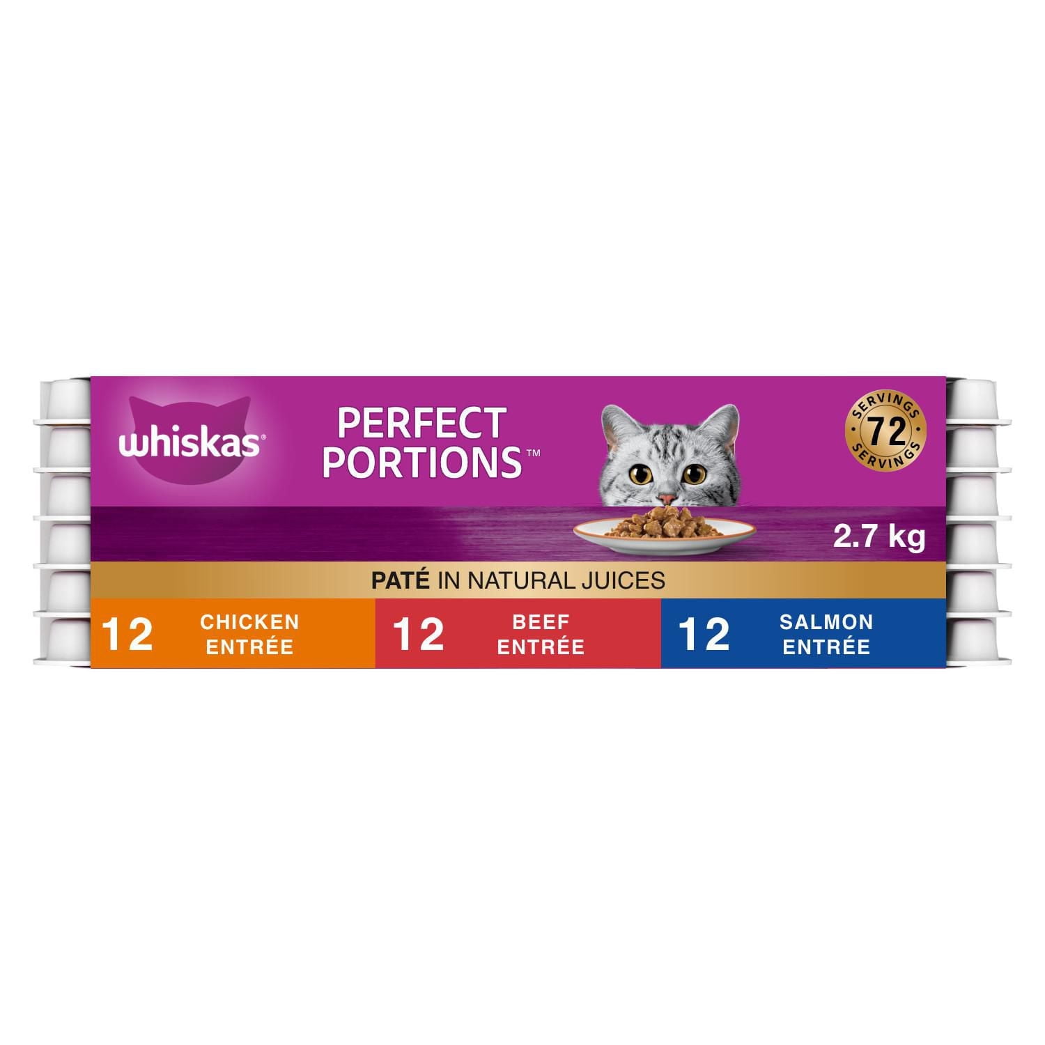 Click here for Whiskas Perfect Portions Chicken  Beef & Salmon Pa... prices