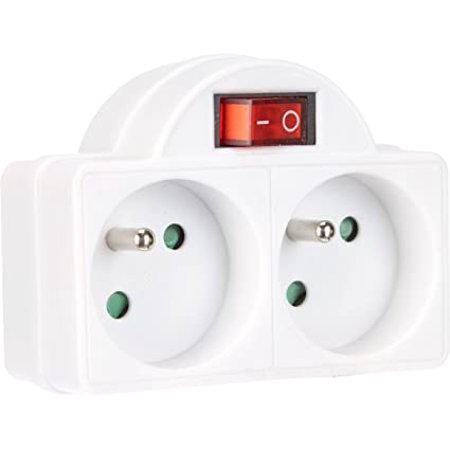 White，Power Strip Plug Adapter with Switch 2 Socket 16A, - Walmart.ca