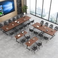 Folding Conference Room Table with Wheels, Modern Mobile Flip Top ...