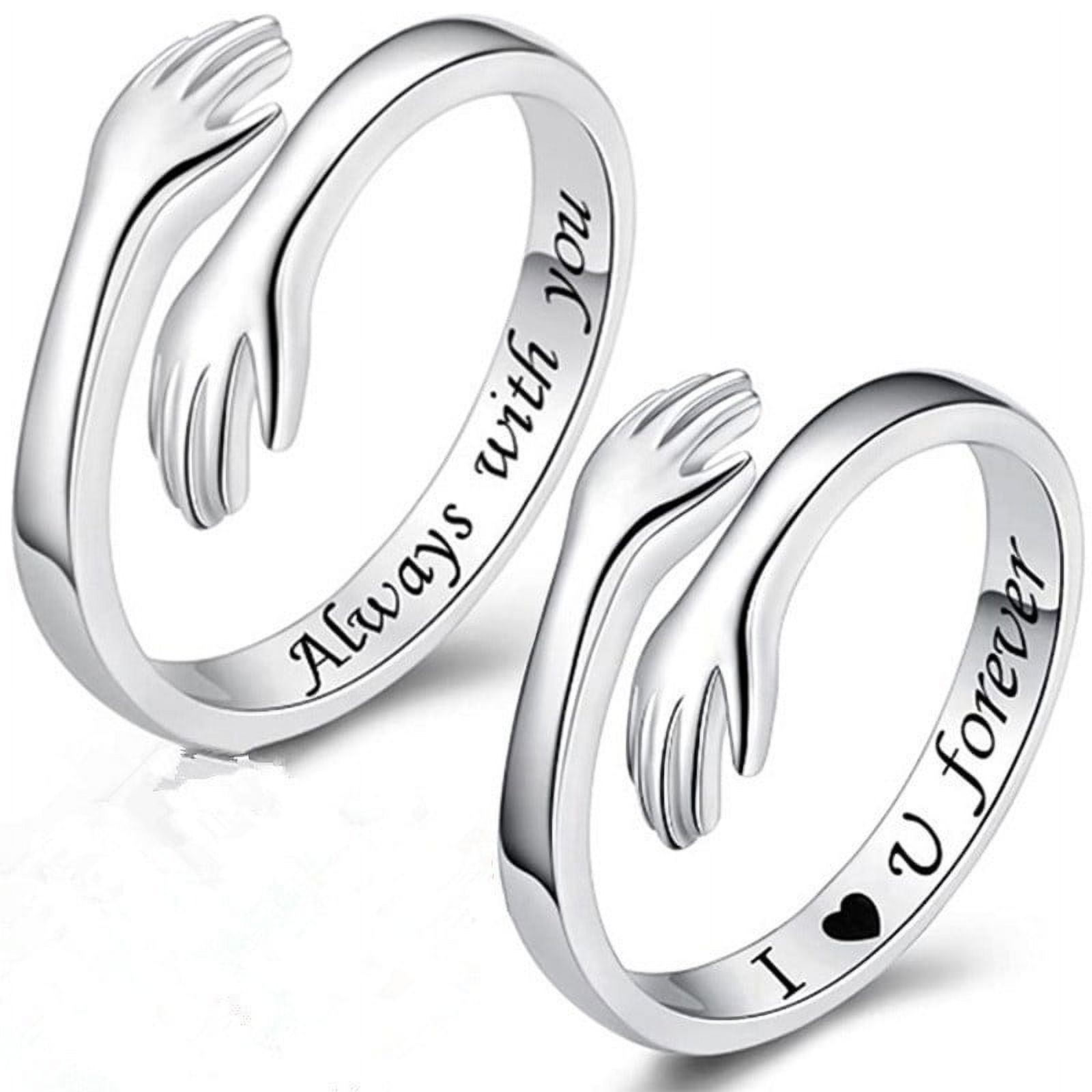 Click here for Jinsinto Hug Ring  Hug Rings For Women Girls Silve... prices