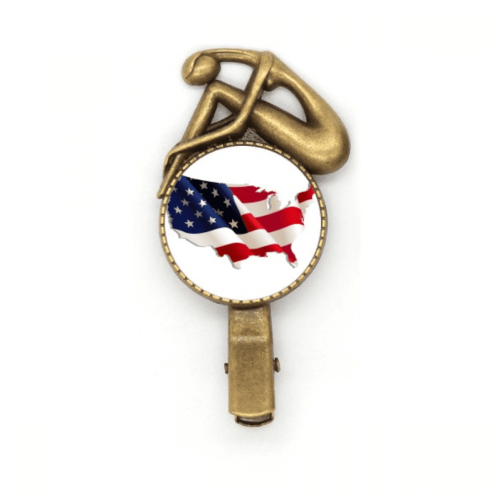 La bandera de barras y estrellas de America Mapa Broche broche broche ...