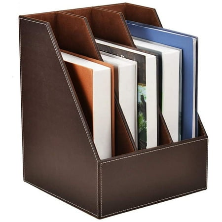 Box Files，Magazine Files Storage ，Faux Leather Triple Magazine Rack ...