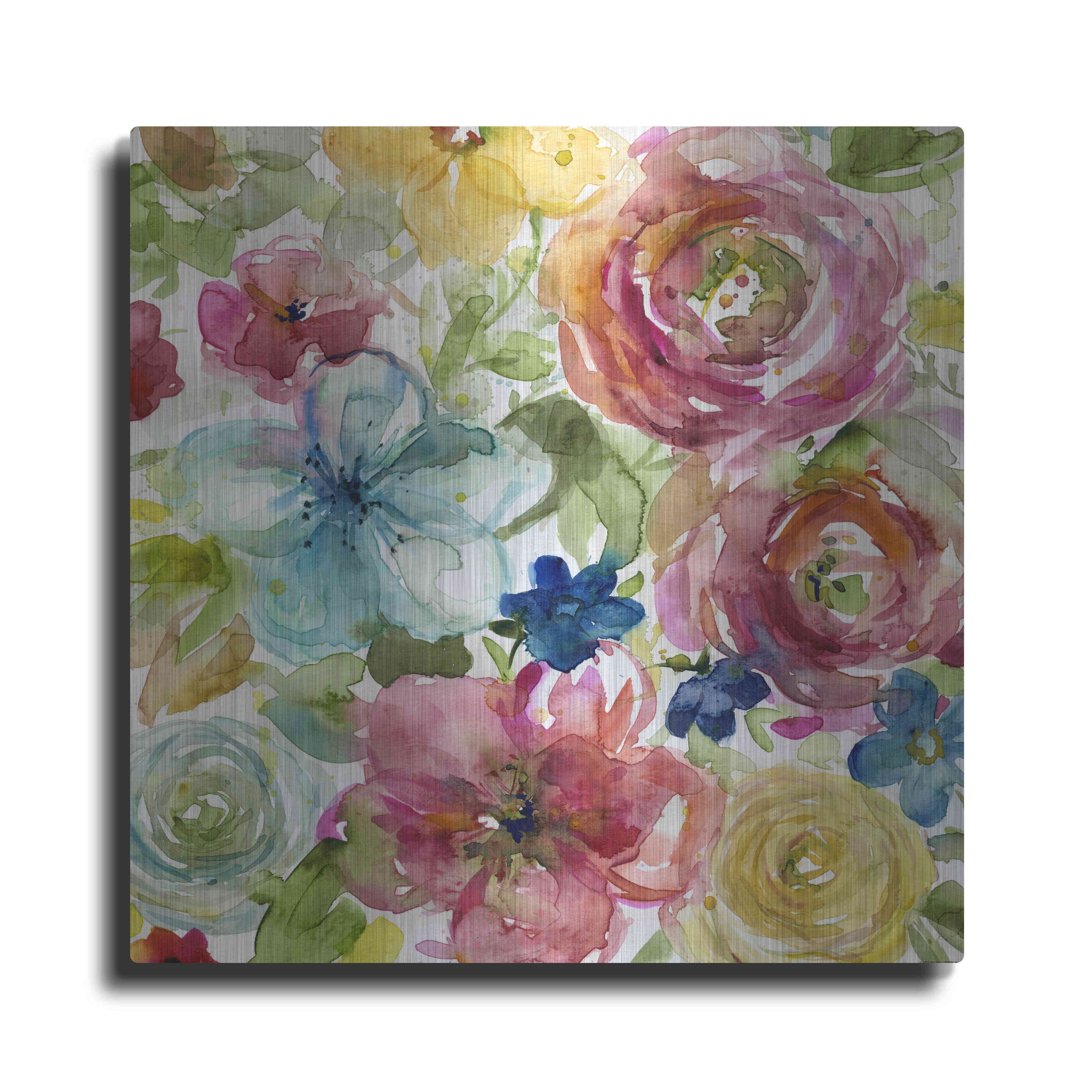 Luxe Metal Art 'Assorted Bouquet' by Jadei Graphics, Metal Wall Art, 36 ...