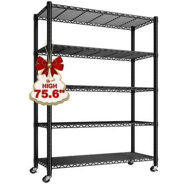 63"H Storage Shelves - Heavy Duty Metal Shelving Unit Adjustable 5-Tier ...