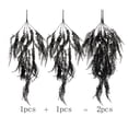 Artificial Hanging Fern Vines 2 Pack Black Autumn Style Wall Decor For ...
