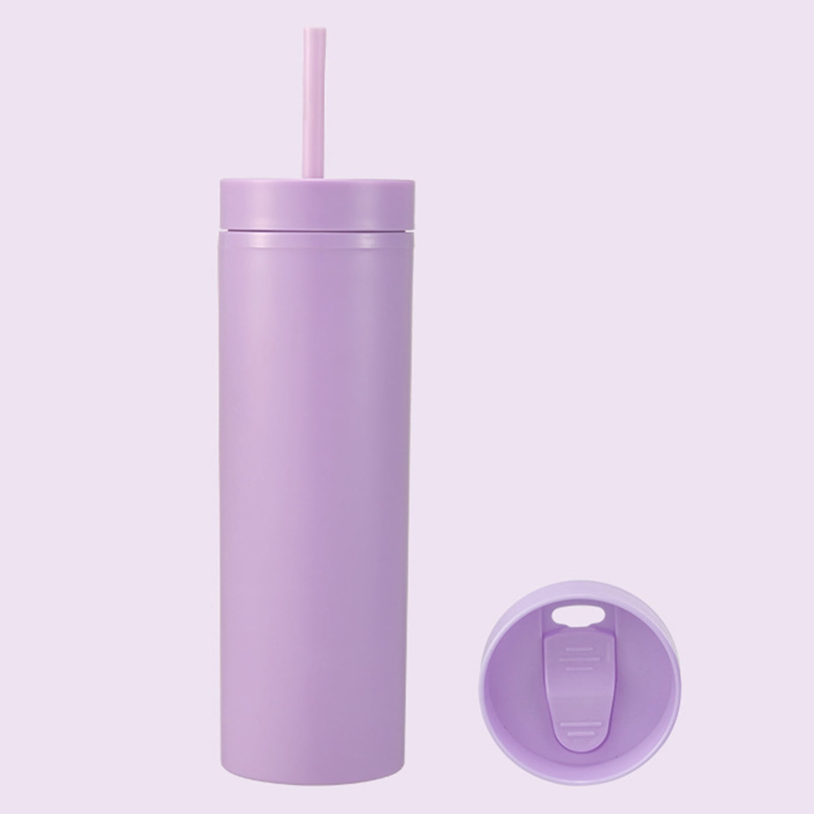 Hadanceo Straight Cup Sealed 1 Set Double Wall Clear Plastic Tumbler ...