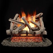 18 in. Berkley Oak fiber Ceramic Log Set for Natural Blaze VF 18 in ...