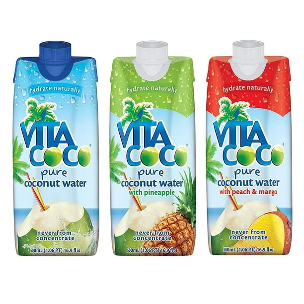 Vita Coco Coconut Water, 3 Flavor Variety Pack, 16.9 Oz (Pack Of 12) - Walmart.com