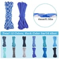 60M 12 Colors 7 Inner Cores Nylon Cord Ropes Climbing Rope Mixed Color ...