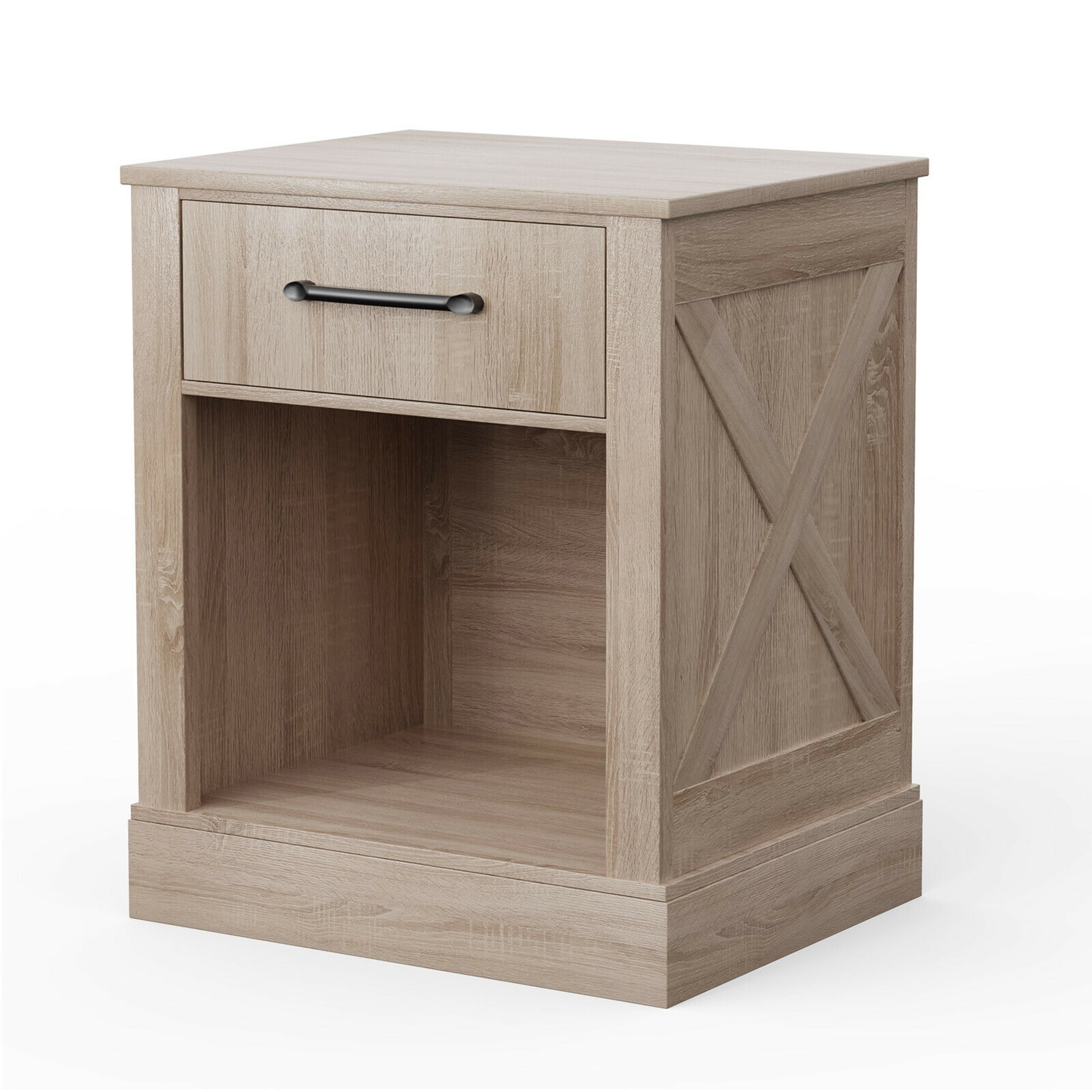 Click here for Gymax Nightstand With Drawer And Shelf Rustic Wood... prices