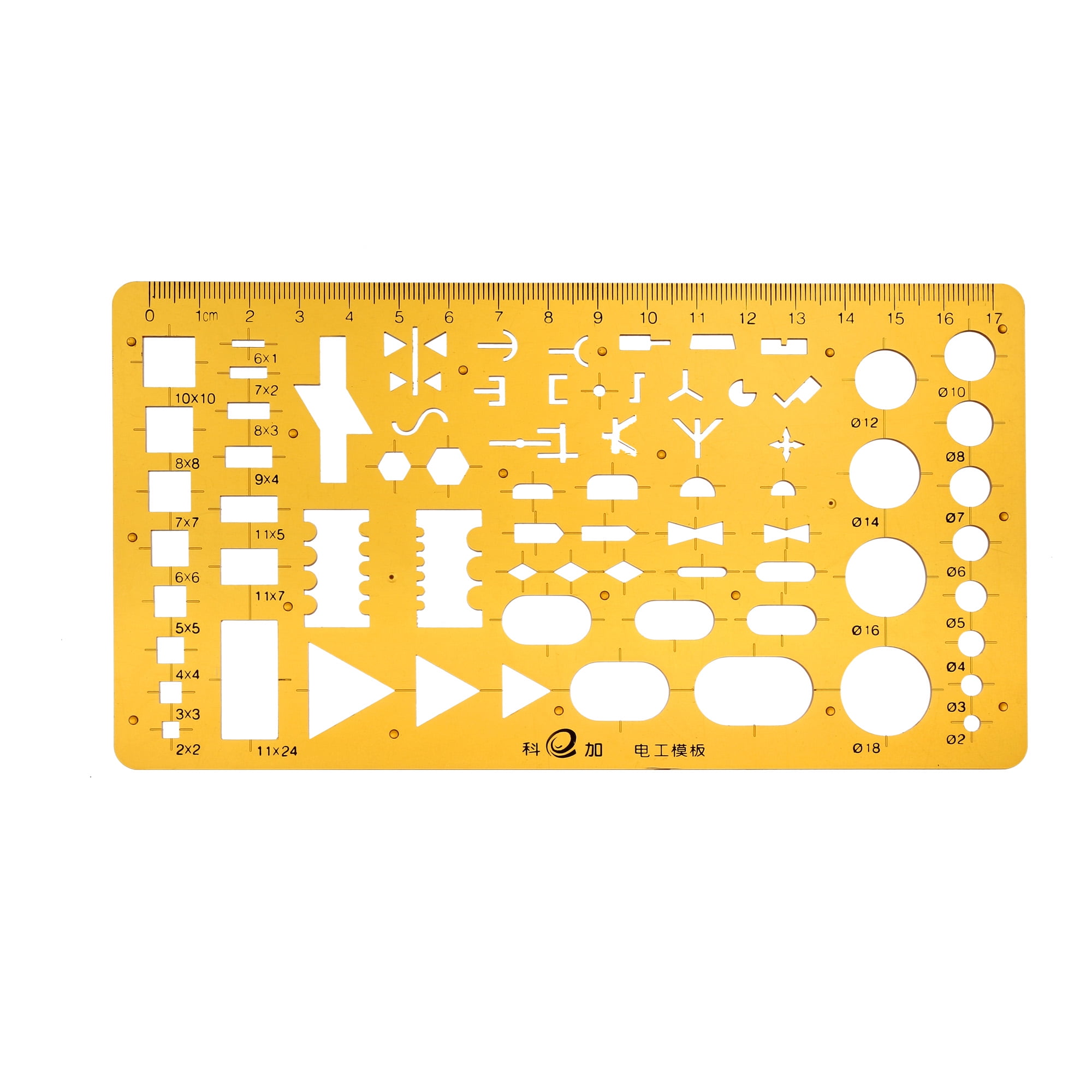 Buy Uxcell 17cm Geometric Drawing Template Measuring Ruler for Drawing ...